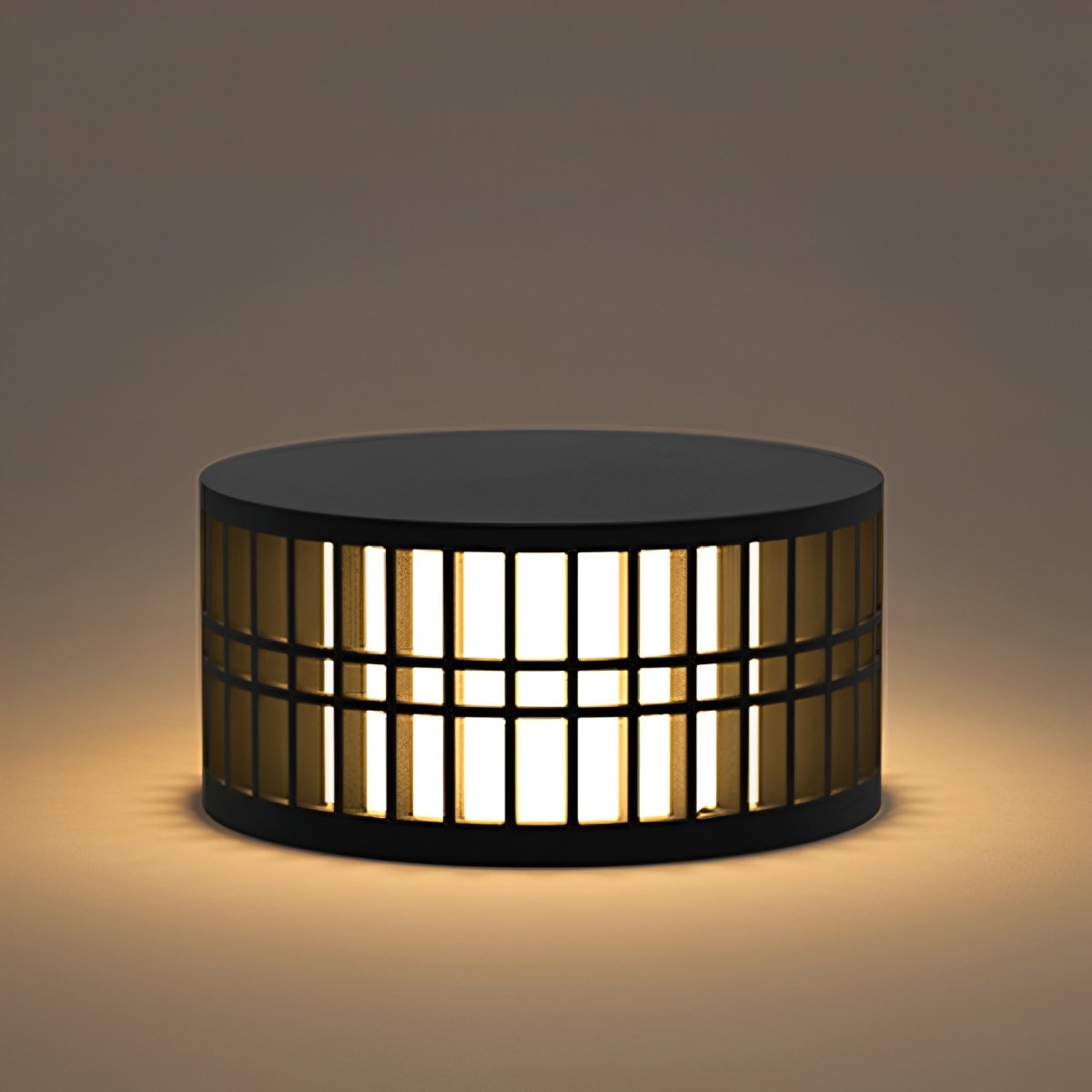 Waterproof Round Cylinder Solar LED Outdoor Post Cap Lights Grid Pillar ...