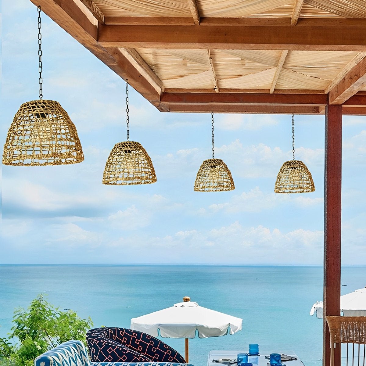 Waterproof Solar Bell Shaped Outdoor Lanterns Pendant Lights Outdoor ...