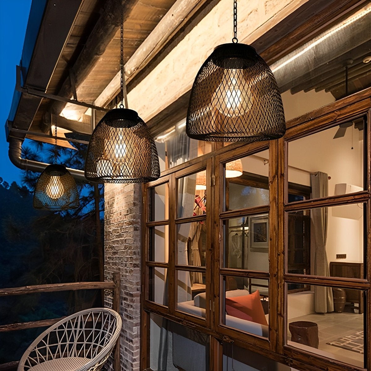 Waterproof Solar Bell Shaped Outdoor Lanterns Pendant Lights Outdoor ...