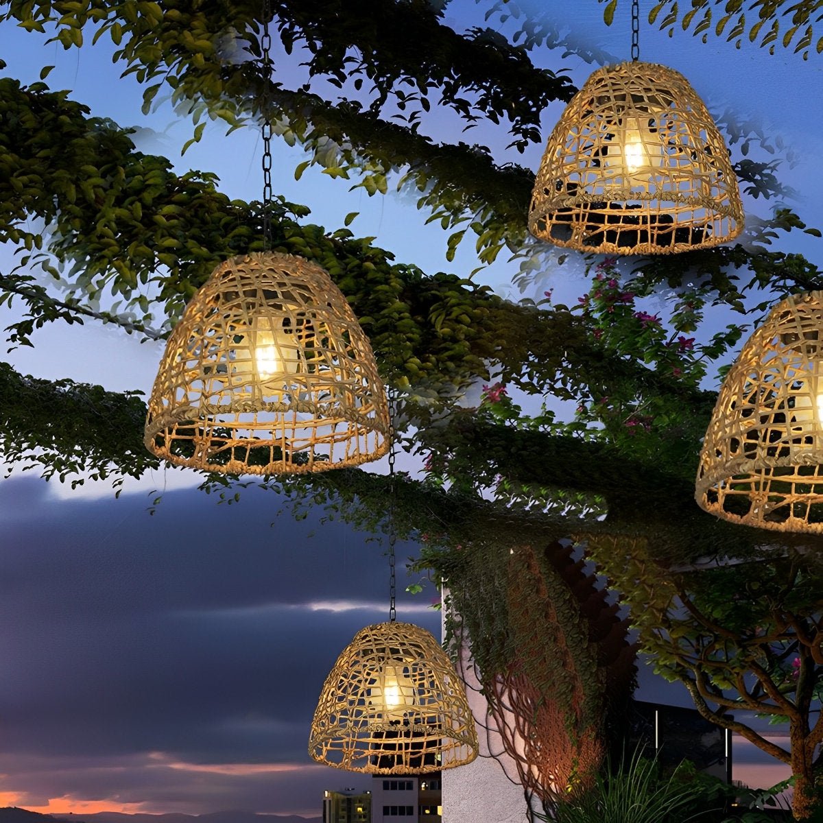 Waterproof Solar Bell Shaped Outdoor Lanterns Pendant Lights Outdoor ...
