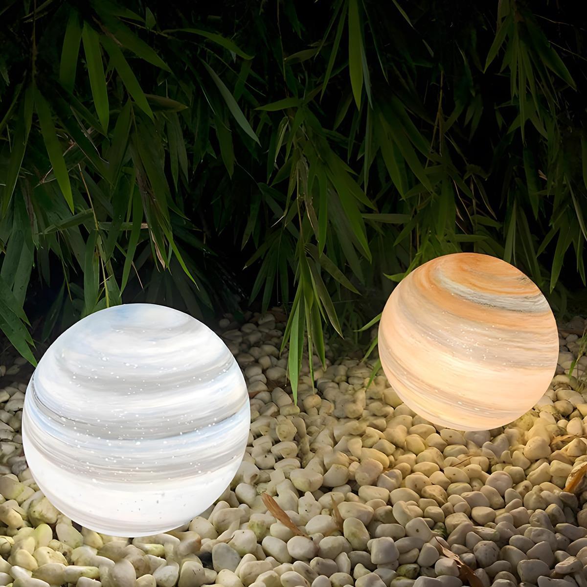 Waterproof Modern Solar Globe Planet LED Outdoor Landscape Lighting ...
