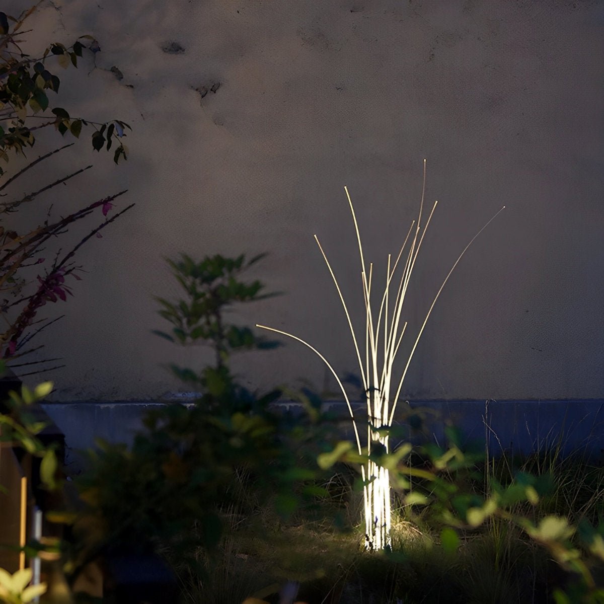 Waterproof Solar LED Reed Fiber Optic Shaped Lawn Landscape Light for ...