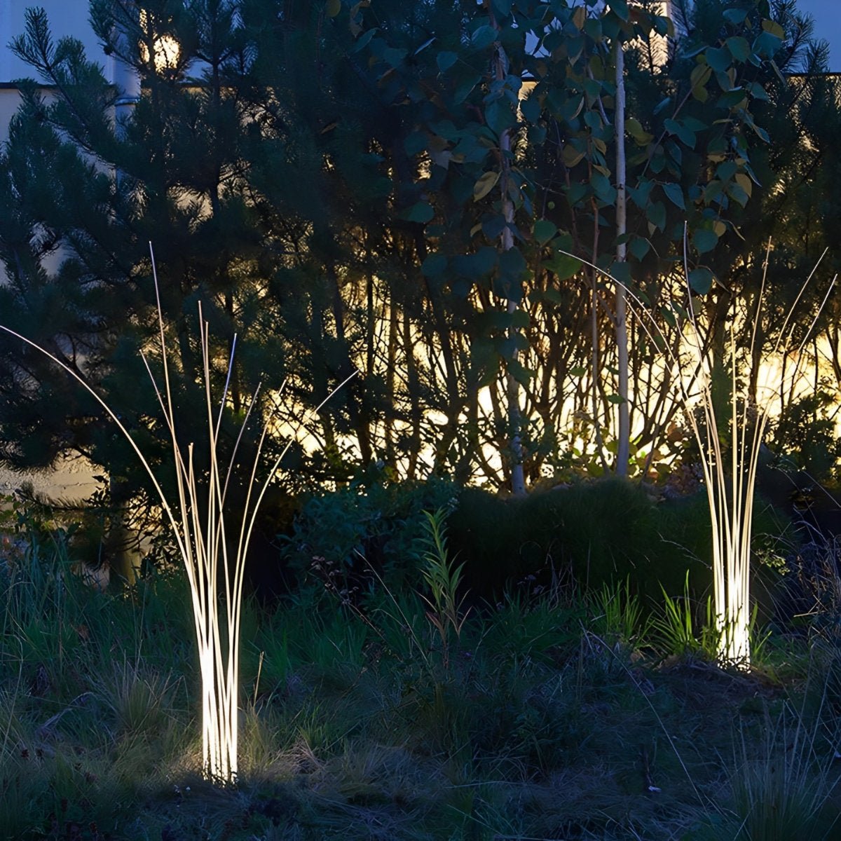 Waterproof Solar LED Reed Fiber Optic Shaped Lawn Landscape Light for ...