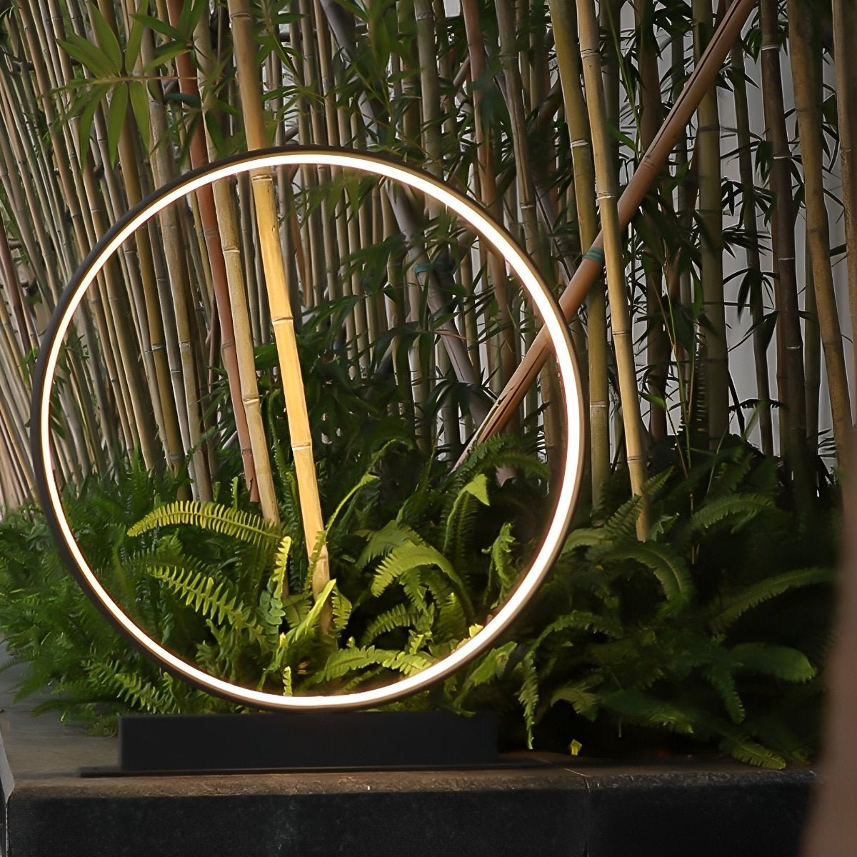 Waterproof Modern Solar Halo Ring Outdoor Lawn Landscape Lights Grass ...