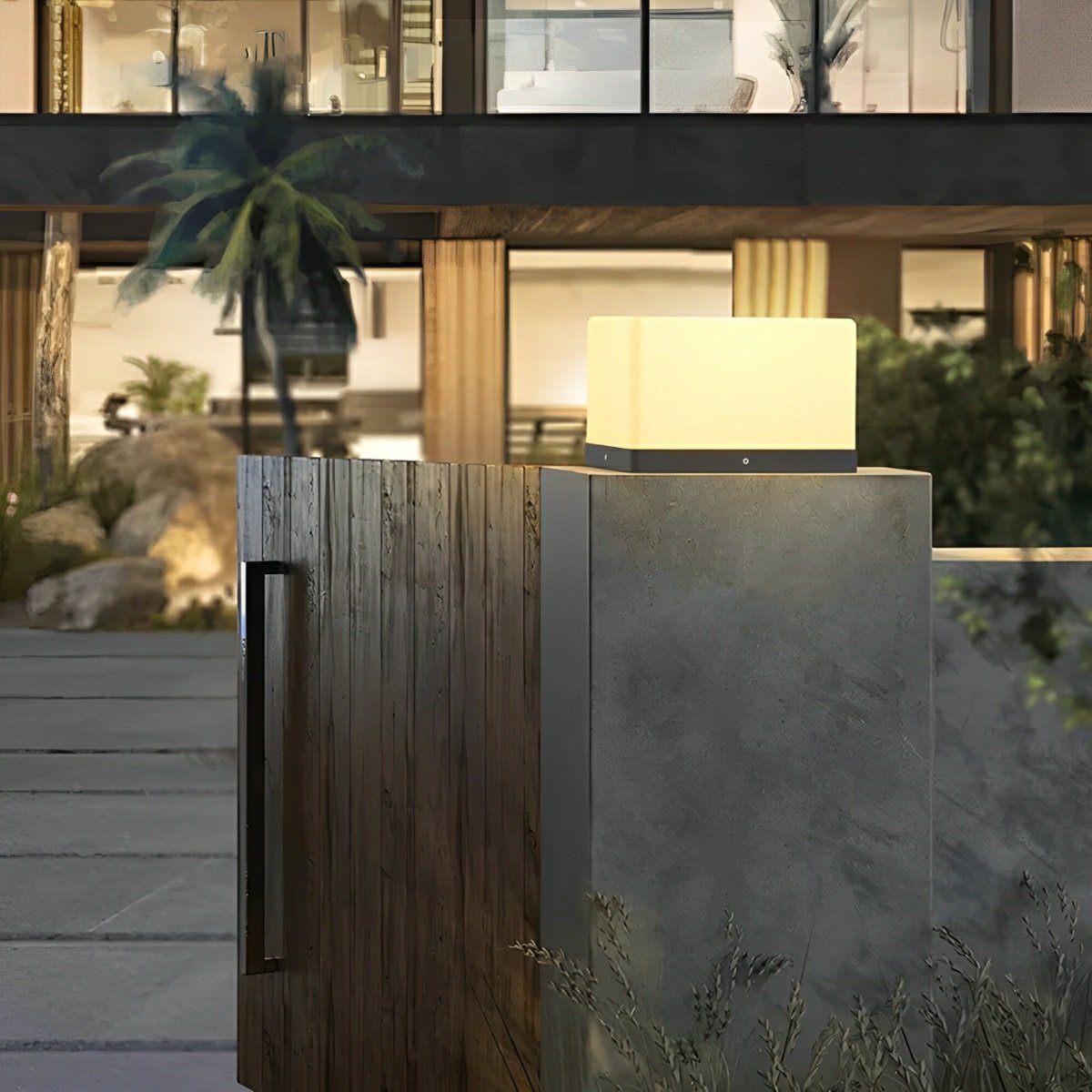 Waterproof Minimalist Cube LED Post Cap Lights Pillar Lights – Modern ...