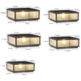 Waterproof Solar Modern Square Outdoor Post Lights LED Deck Fence Cap ...