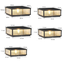 Waterproof Solar Modern Square Outdoor Post Lights LED Deck Fence Cap ...