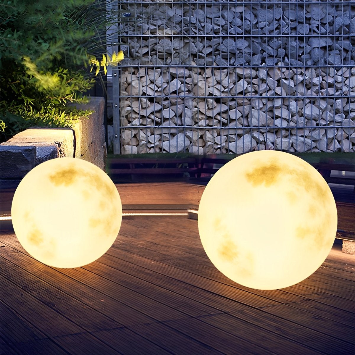 Waterproof Solar Modern Moon Planet Ball Lights Garden Landscape ...