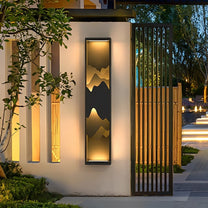 Waterproof Solar Modern Rectangular Mountain Scenery Landscape Wall ...