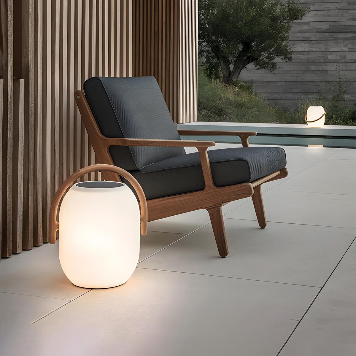 Waterproof Modern Solar Oval Outdoor Tabletop Lamp Lanterns Landscape ...