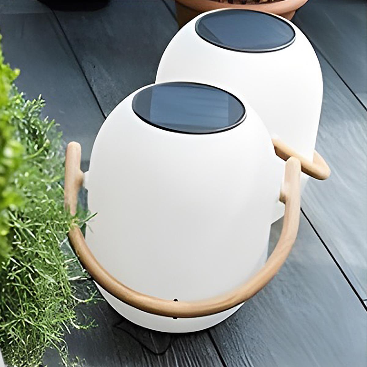 Waterproof Modern Solar Oval Outdoor Tabletop Lamp Lanterns Landscape ...