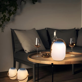 Waterproof Modern Solar Oval Outdoor Tabletop Lamp Lanterns Landscape ...
