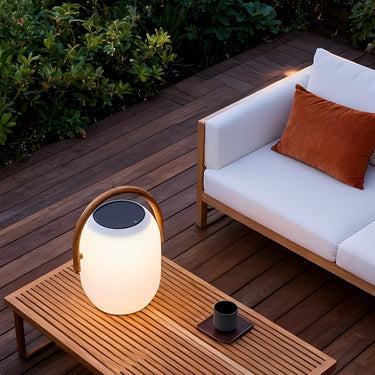 Waterproof Modern Solar Oval Outdoor Tabletop Lamp Lanterns Landscape ...