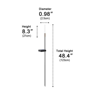 Waterproof Solar Reed-Shaped Lawn Lights LED Stick Ground Landscape ...