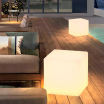 Waterproof Solar Square Cube LED Outdoor Landscape Lighting ...