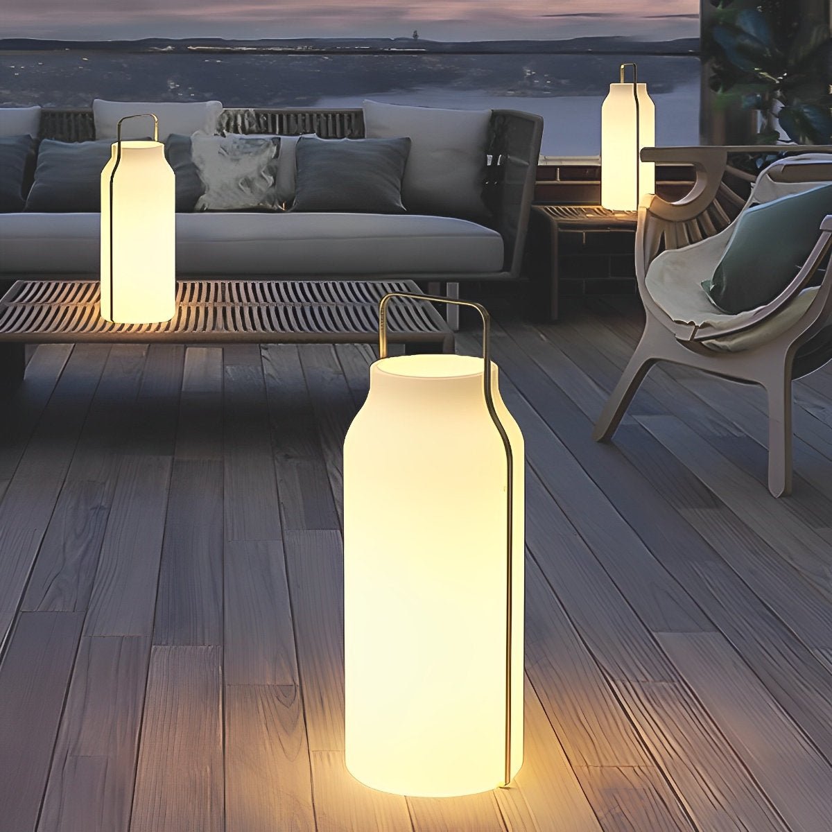 Waterproof Modern Solar LED Outdoor Floor Lamp Vase Shape Lanscape ...