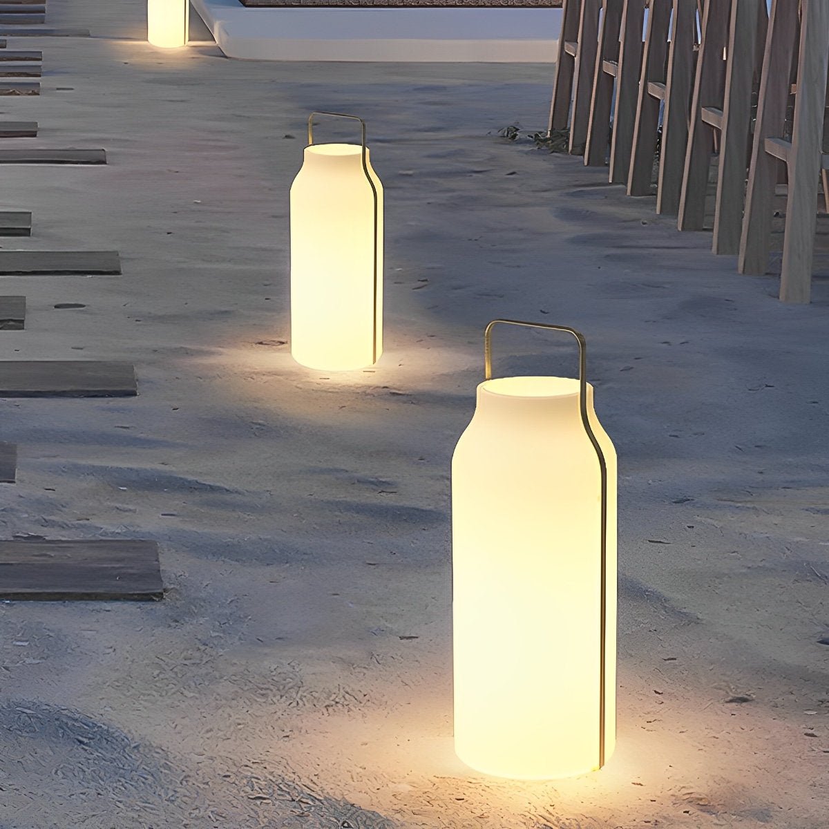 Waterproof Modern Solar LED Outdoor Floor Lamp Vase Shape Lanscape ...