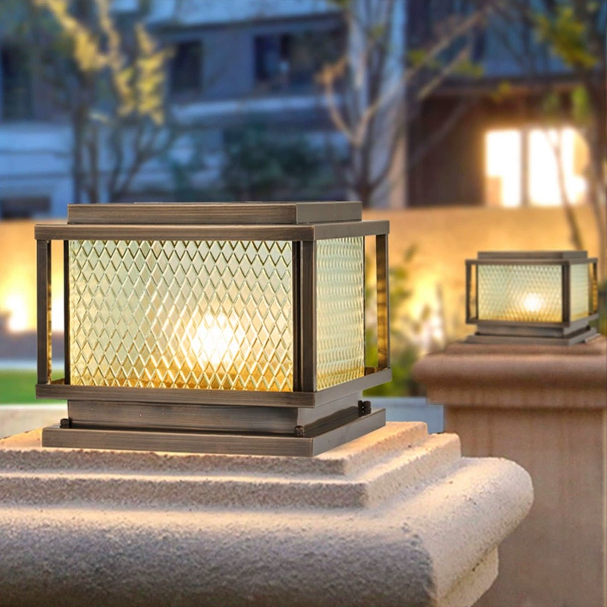 Vintage Square Copper Outdoor Post Lights – Flyachilles