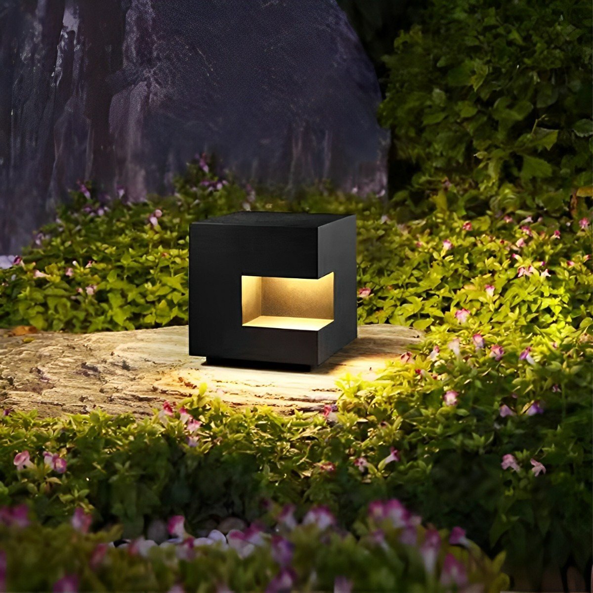 Waterproof Modern Black Cube LED Post Cap Lights, Pillar Lights ...
