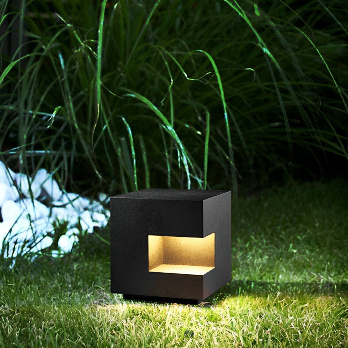 Waterproof Modern Black Cube LED Post Cap Lights, Pillar Lights ...