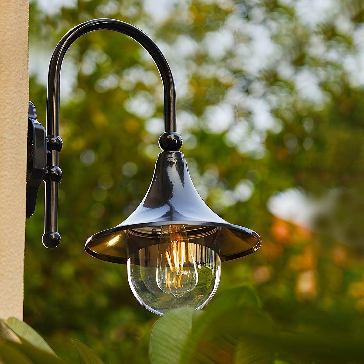 Waterproof Vintage Farmhouse Horn Shape Outdoor LED Wall lamp Wall ...