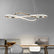 Double Wavy LED Stepless Dimming Modern Chandelier Hanging Lamp Ceiling ...