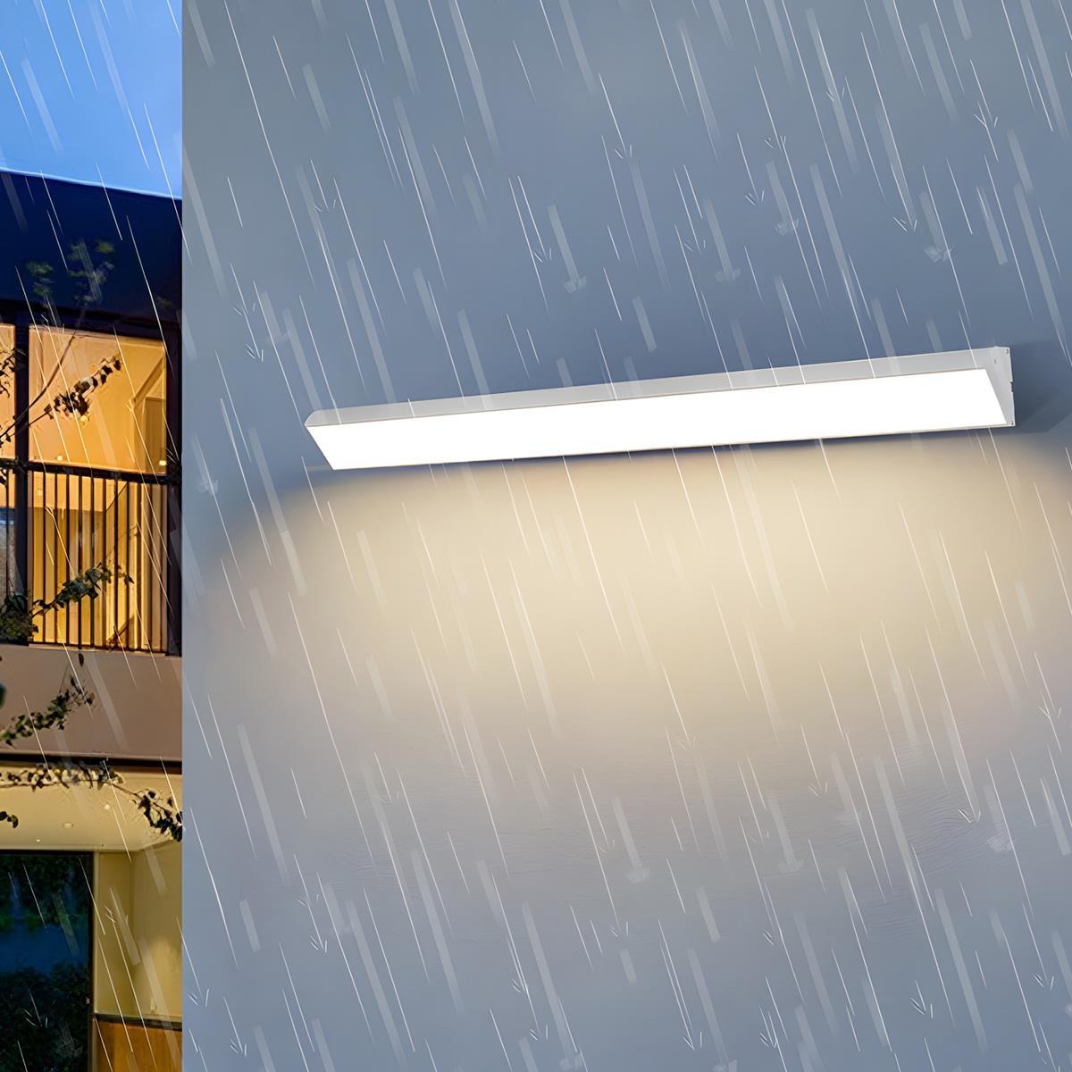 White Minimalist Waterproof Outdoor LED Strip Lights Porch Light ...