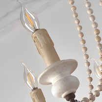 Classical Rustic Vintage Wooden Candle Chandelier Light Ceiling Hanging ...